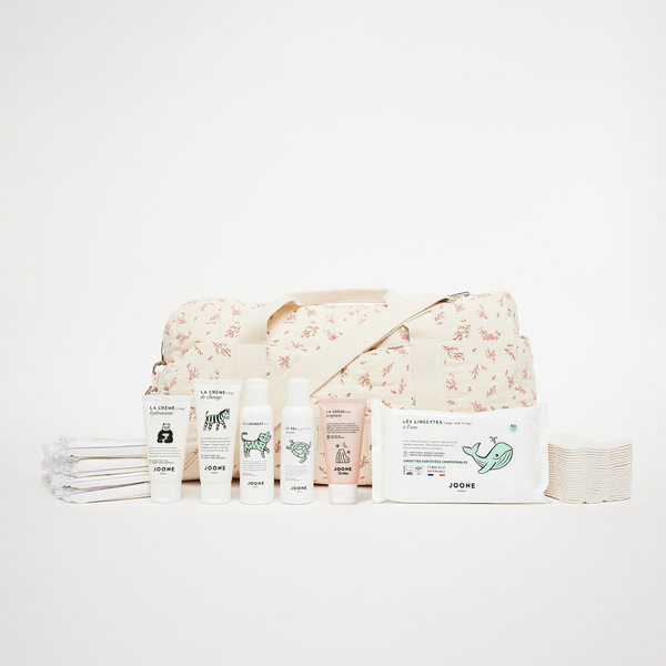 Wickeltasche von JOONE Paris – Bio-Pflege immer dabei